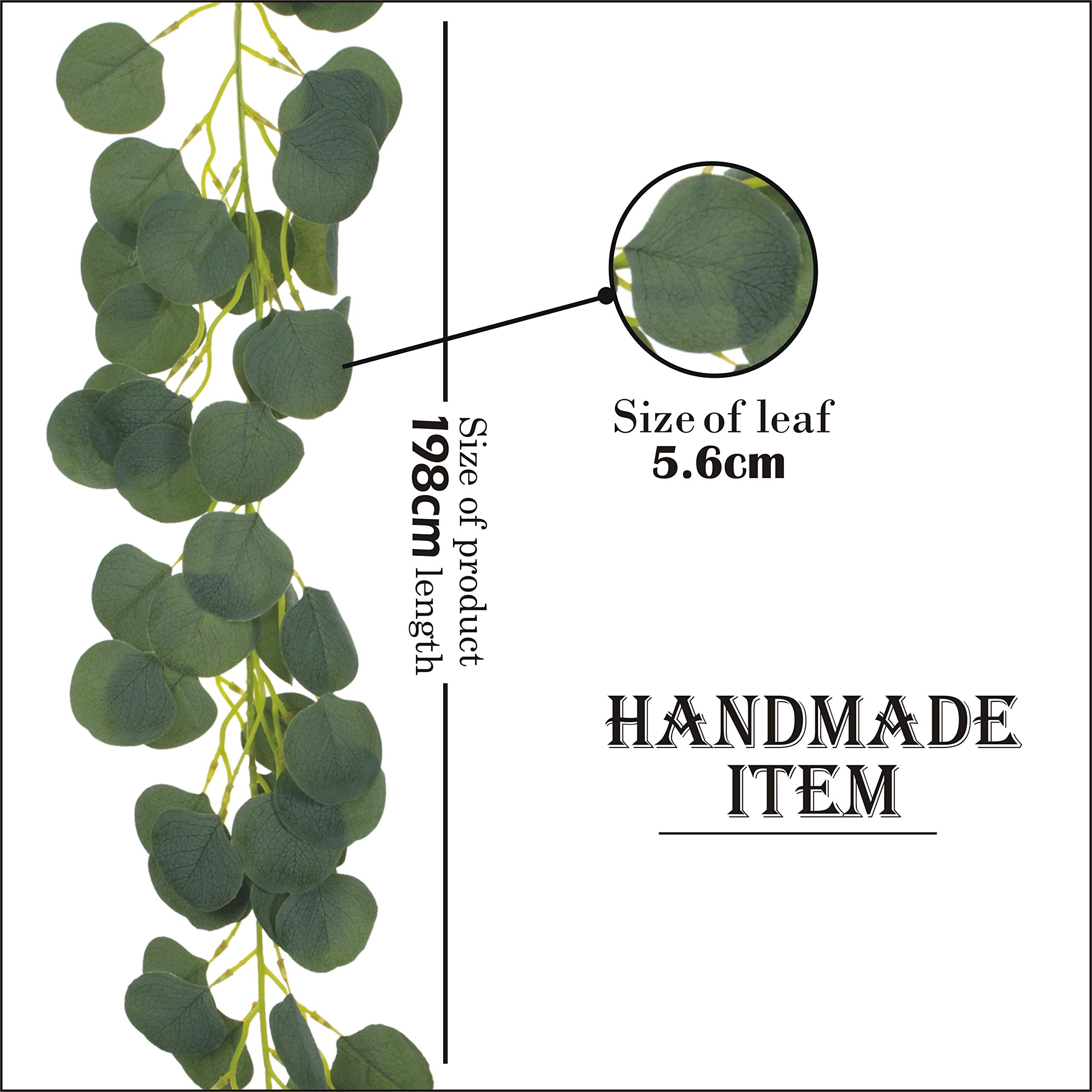 Rosary 3 Pack Artificial Eucalyptus Garland Greenery Leaves | Garlands for Engagement Party Decorations & Vines Faux for Home Table Decoracion - Hanging Plants Wedding Backdrop Arch Wall Decor