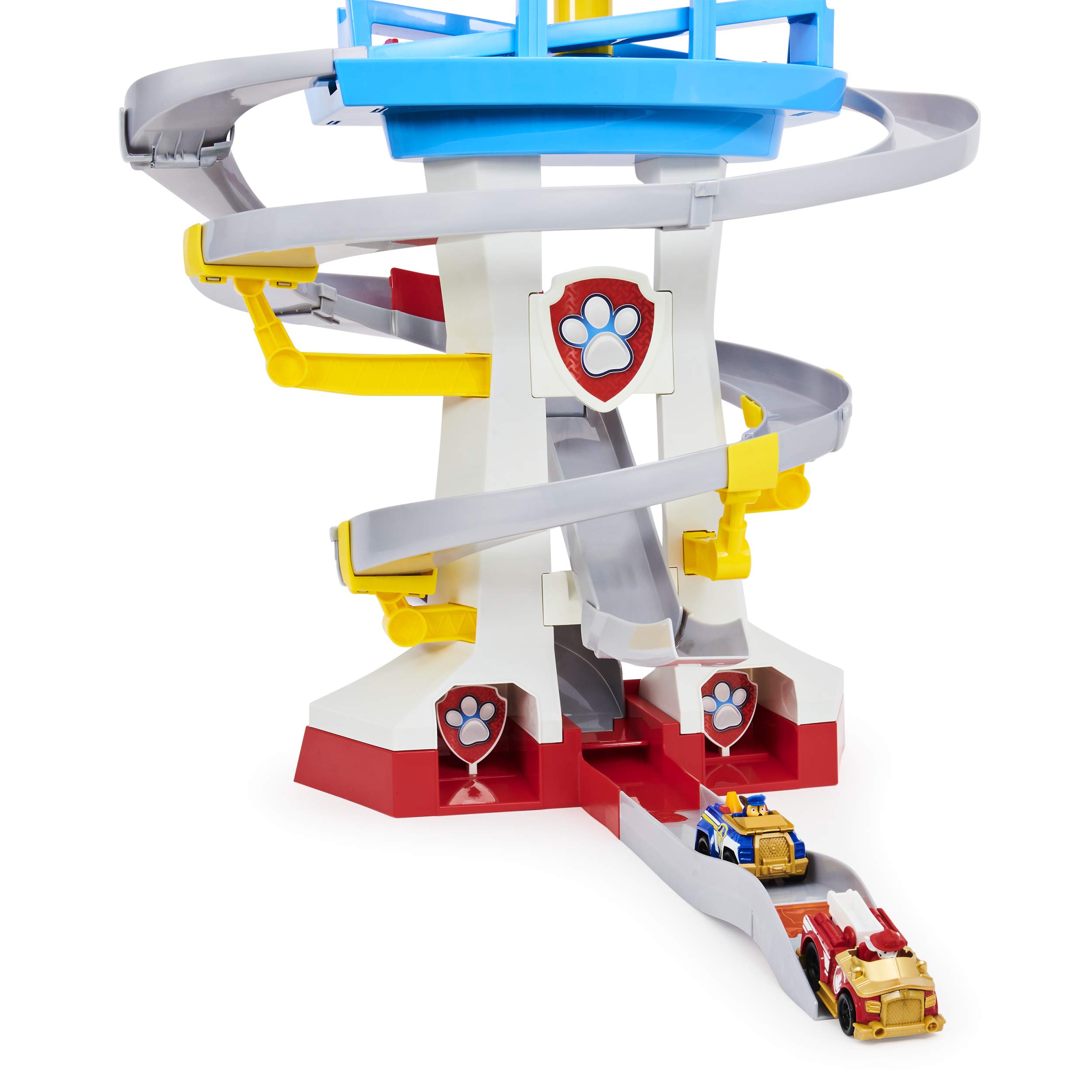 Paw Patrol, True Metal Adventure Bay Rescue Way Toy Playset with 2 Exclusive Die-Cast Vehicles, 1:55 Scale