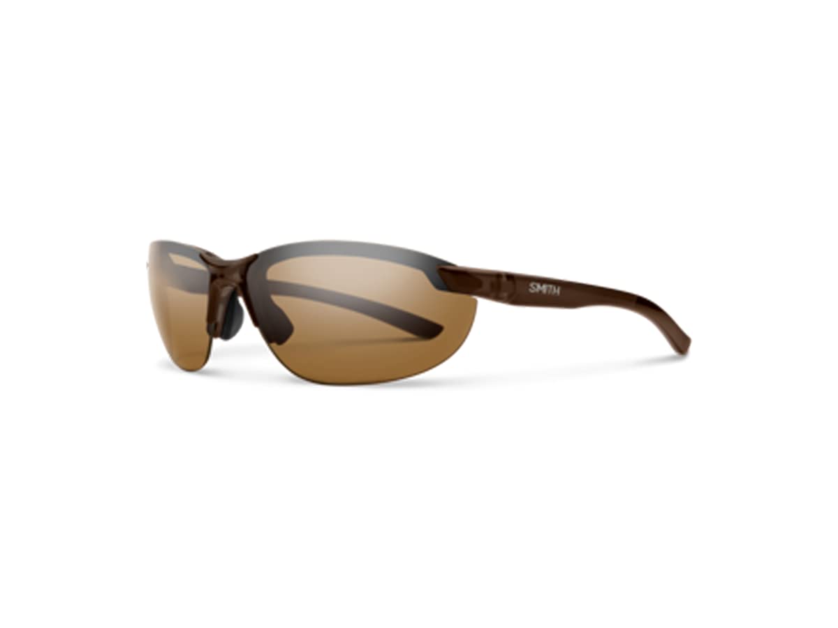SMITH Parallel 09Q/SP 71MM Brown/Polarized Brown Oval Sunglasses + Extra Ignitor Lens for Men for Women + BUNDLE with Designer iWear Eyewear Kit