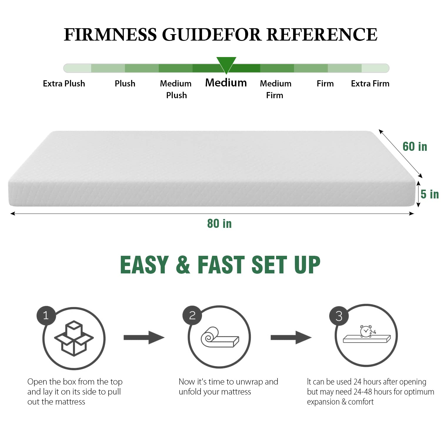PayLessHere 12 Inch Cooling-Gel Memory Foam Mattress Queen, Medium Firm, CertiPUR-US Certified, White