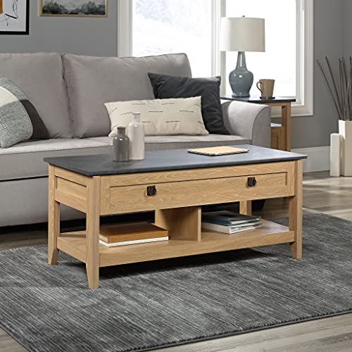 Sauder August Hill Lift-top Coffee Table, L: 43.15" x W: 19.45" x H: 18.82", Dover Oak Finish