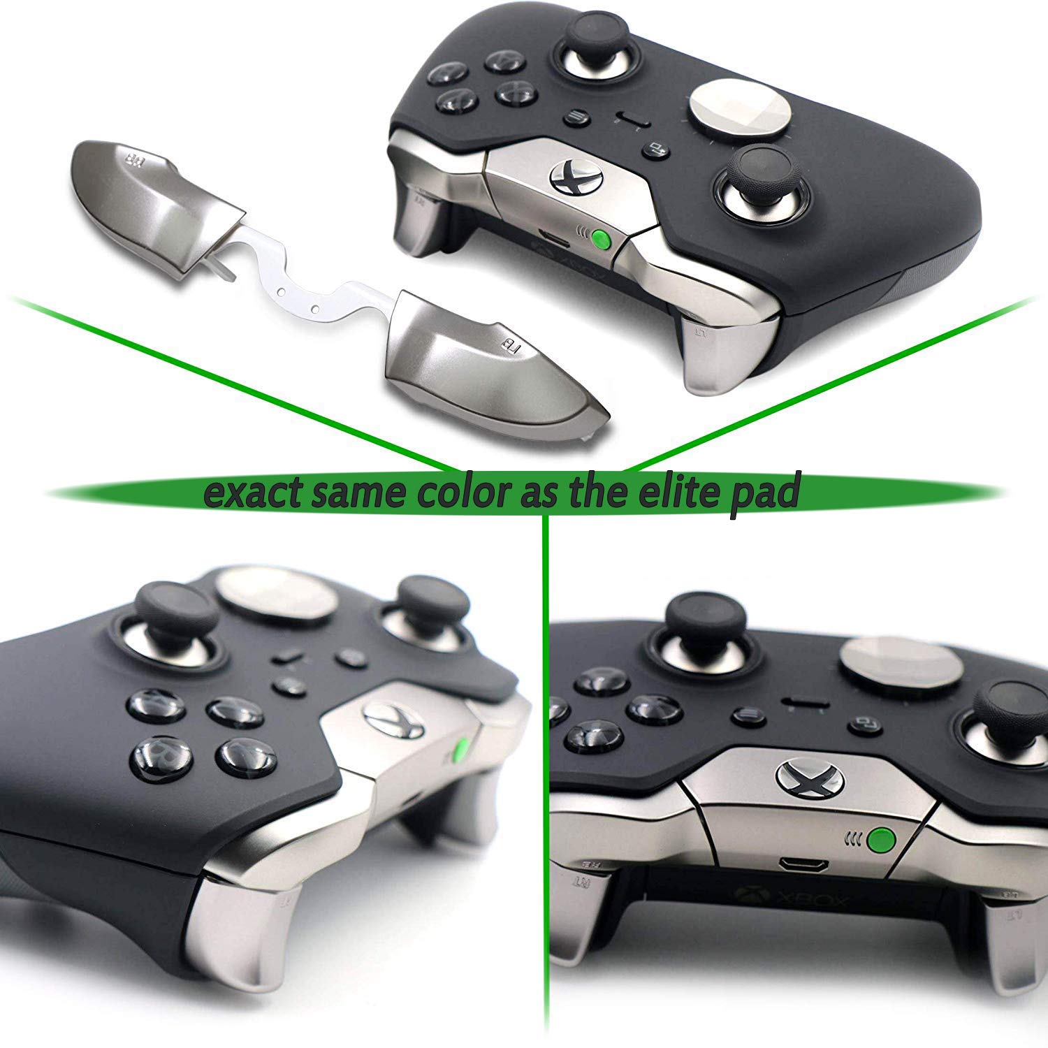 Quartet trade Original Accessories Trigger LB RB Buttons/Controller Replacement Parts for Xbox One Elite Controller Bumpers (Model 1698 Bumpers for Xbox one Elite)