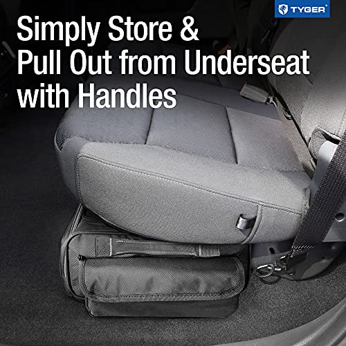 Tyger Rear Underseat Cargo Storage Bags Organizer Large & Small Size Combo (5.5 & 13 Gallons) Compatible with Ford, Chevy, Ram and Toyota Crew Cab Full Size Pickup Trucks | TG-CB3U2218