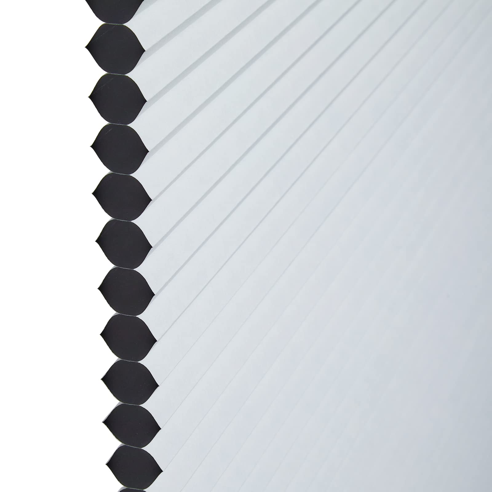Persilux Custom Size Cellular Blinds for Windows Cordless Blackout Honeycomb Shades Noise Reduction Thermal Insulated for Home, Night White