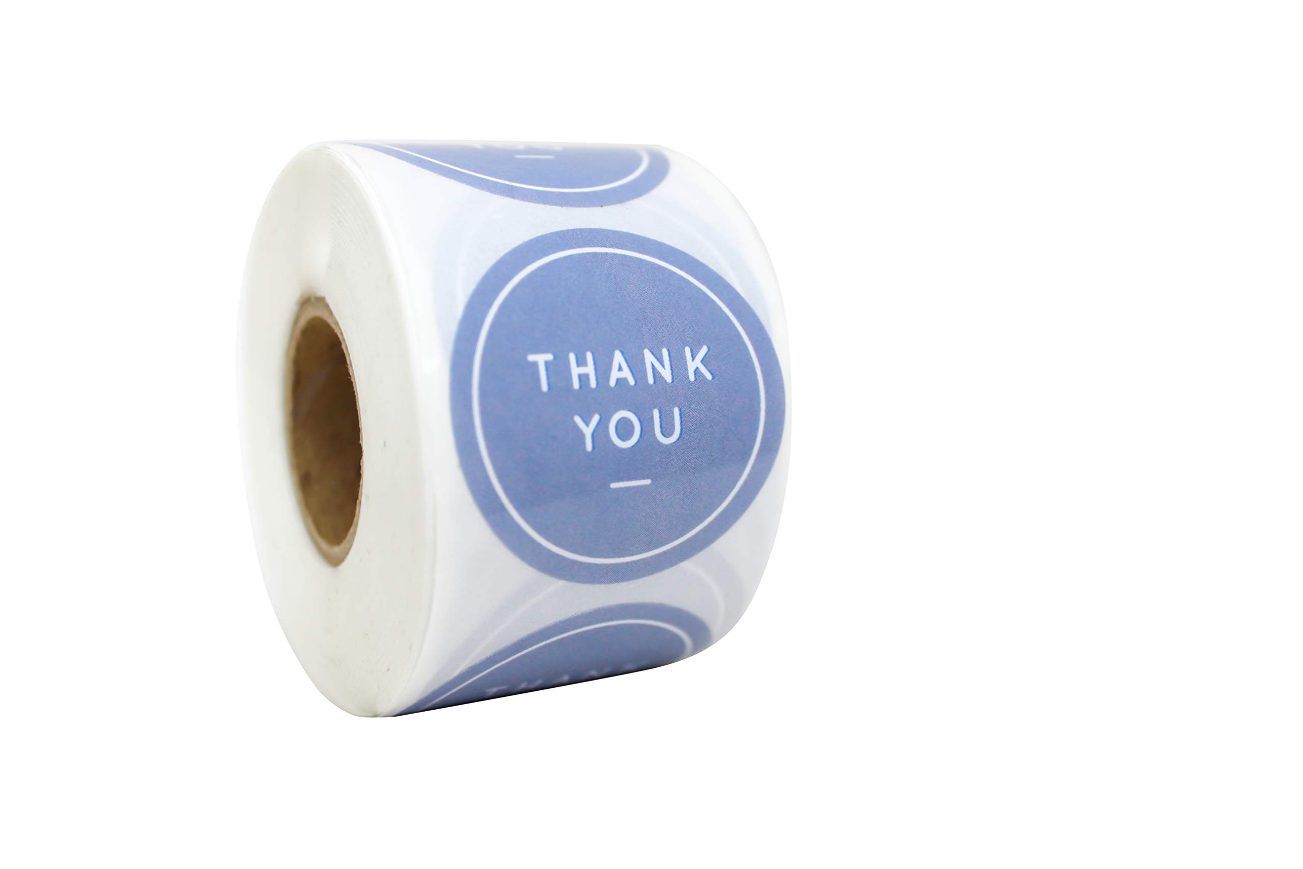 PAPERLILY Thank You Stickers - 1.5" | 500 Grey/Gray Labels Per Roll