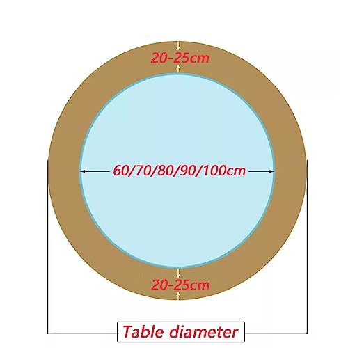 Round Tabletop Rotating Tray,Tempered Glass Lazy Susan Turntable 36in Serving Plate Dining Table Centerpiece With Swivel Assist System,Transparent (Size : 70cm/27in)