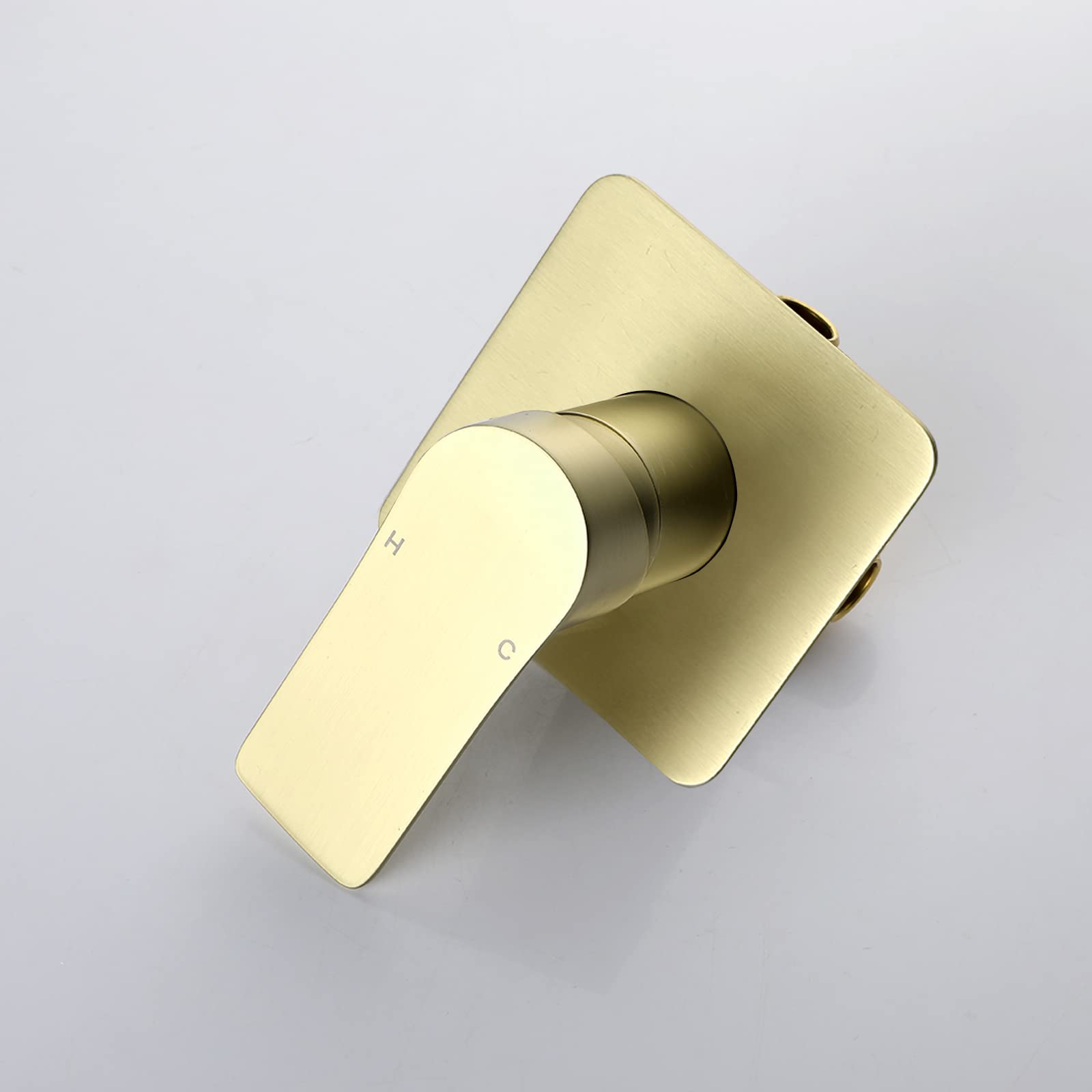 Shower Valves Wall Mount Shower Faucet Rough-In Valve Bathroom Trim Kit Single Handle Tub Shower Valve Mixer Brushed Gold