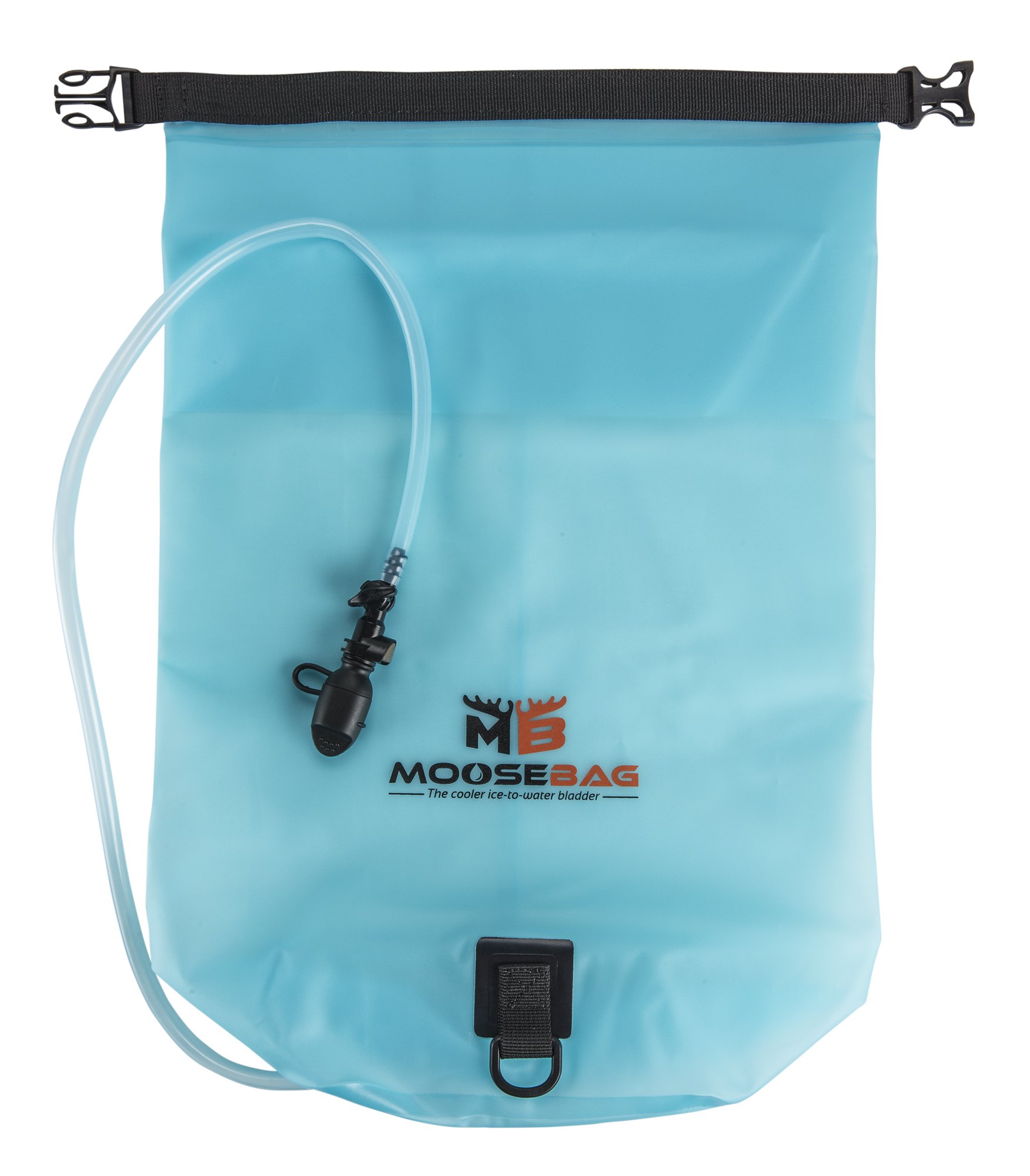 Moose Bag Collapsible Water Container and Ice Bag wtih Hydration System FREEZABLE, Portable Water Carrier, Hydration Pack and Ice Bladder for Camping, Hiking, Soccer & Football Games