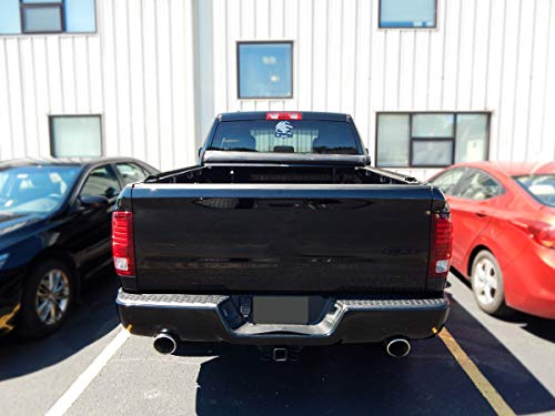Red Hound Auto Tailgate Spoiler Molding Cap Compatible with Dodge Ram 2009-2018 1500 Pickup & 2010-2018 2500 3500 Truck Tail Gate Bed Lip Cover Top Edge Guard Protector No-Drilling Uses OEM Holes