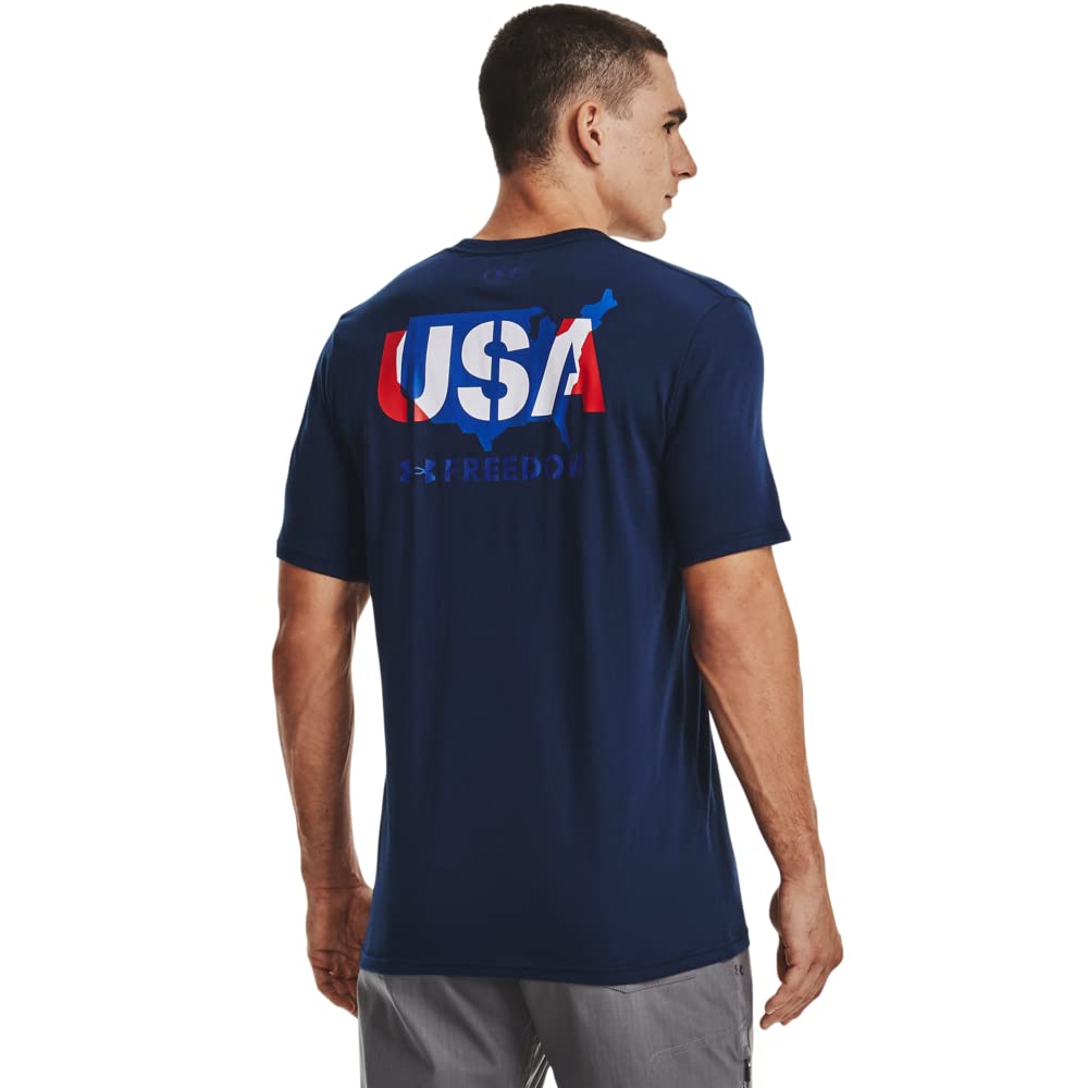 Under Armour Men's Freedom USA T-Shirt, Academy (408)/Steel, Large