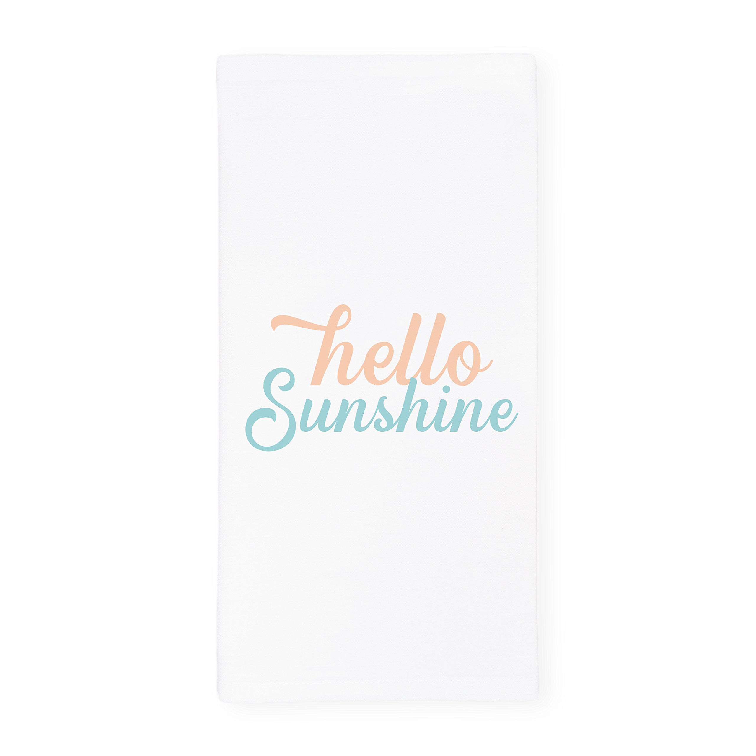 The Cotton & Canvas Co. Hello Sunshine Soft and Absorbent Kitchen Tea Towel, Flour Sack Towel and Dish Cloth