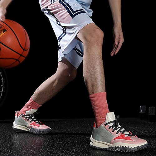Teendi Cushioned Athletic Sports Crew Socks Cotton Athletic Running Socks Multi Color Basketball Socks Black (Black, White, Grey, Sky Blue 4 Pairs)