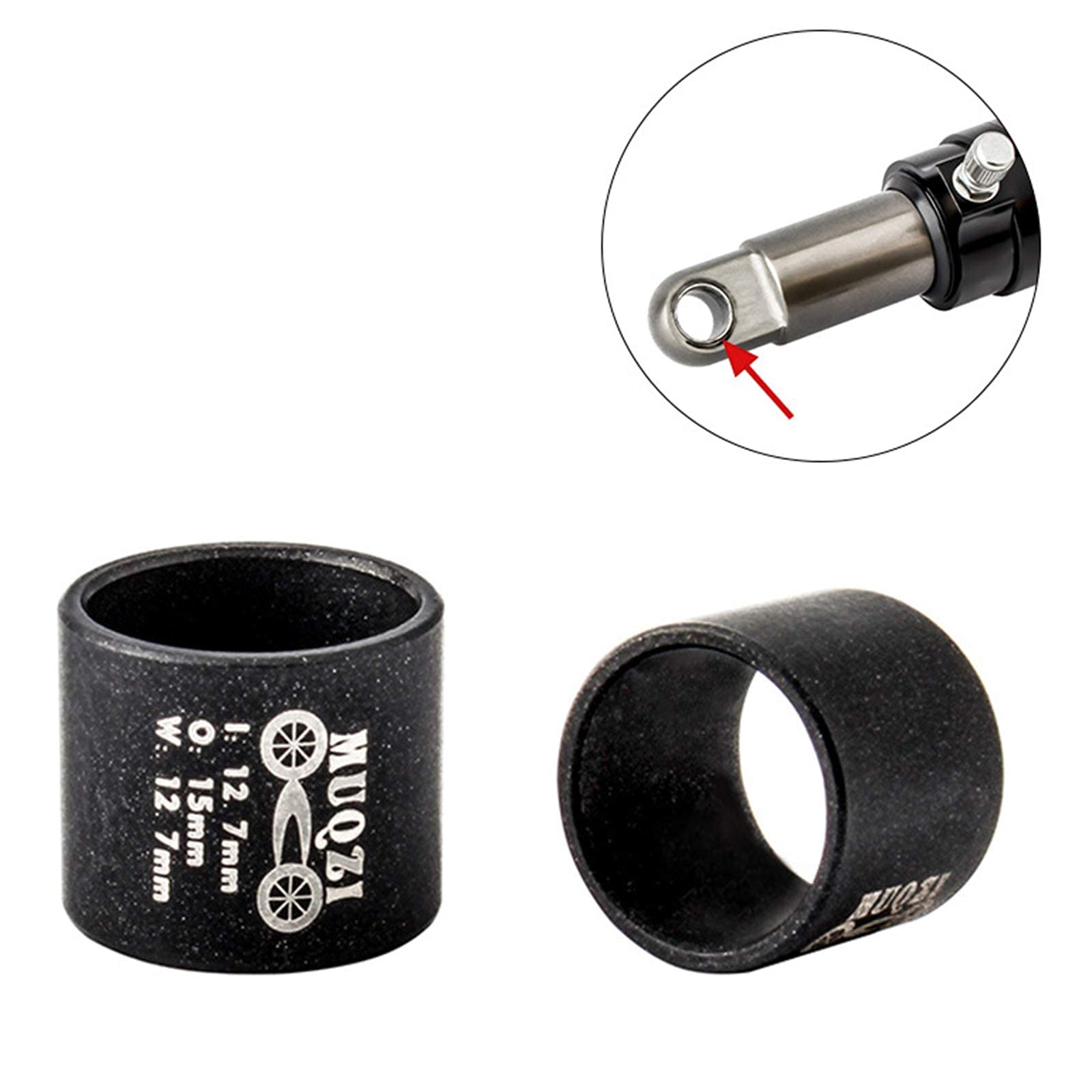 Ueohitsct Mountain Bike Shock Absorbers DU Bushing Stainless Steel Rear Gallbladder Self-lubricating Bushing Sleeve