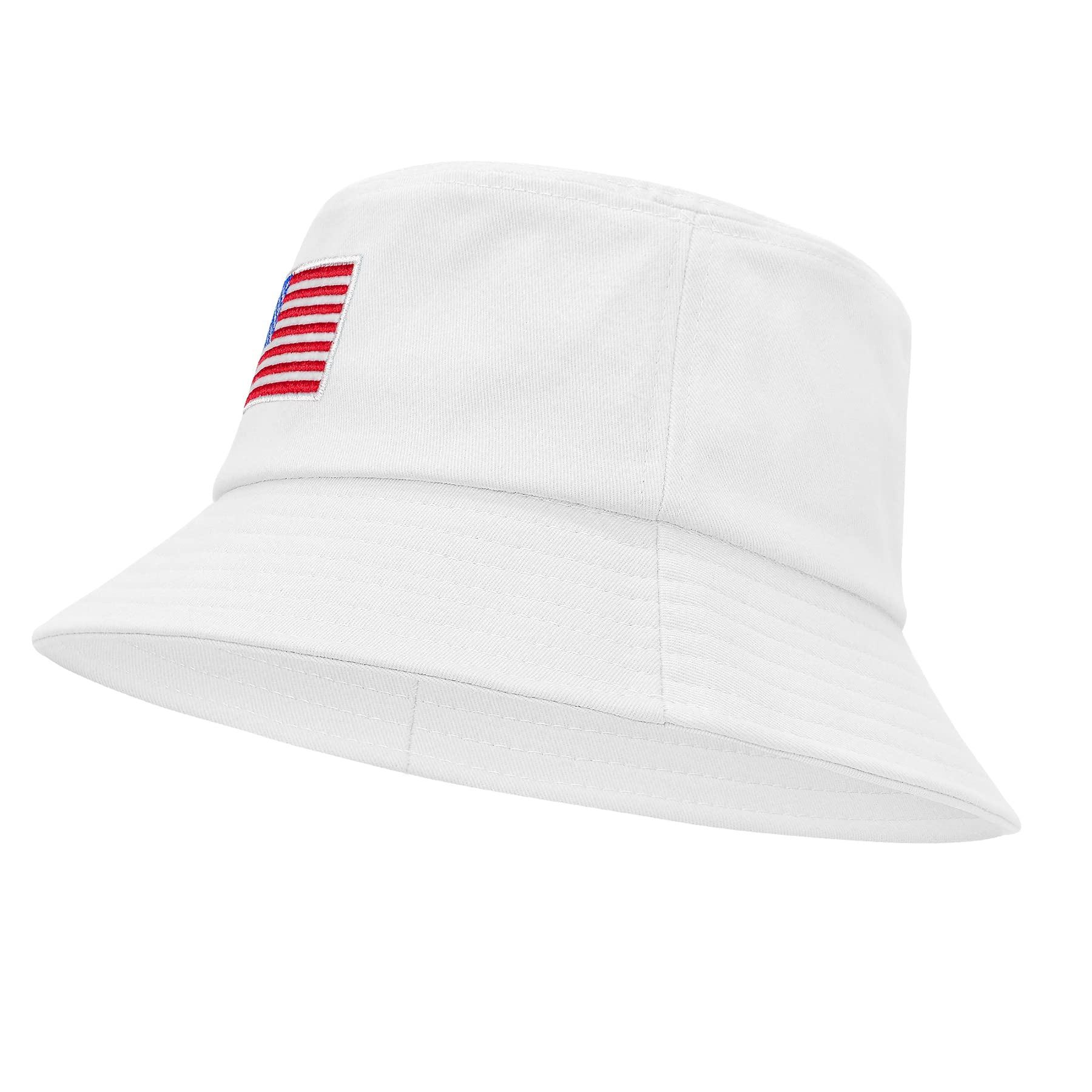 Zando Bucket Hat for Women Teens Fishing Hats for Men Sun Protection Hat Bucket Hats for Women Trendy Cap for Men Unisex Summer Hats for Women Packable Beach Hat American Flag Hat for Boys One Size