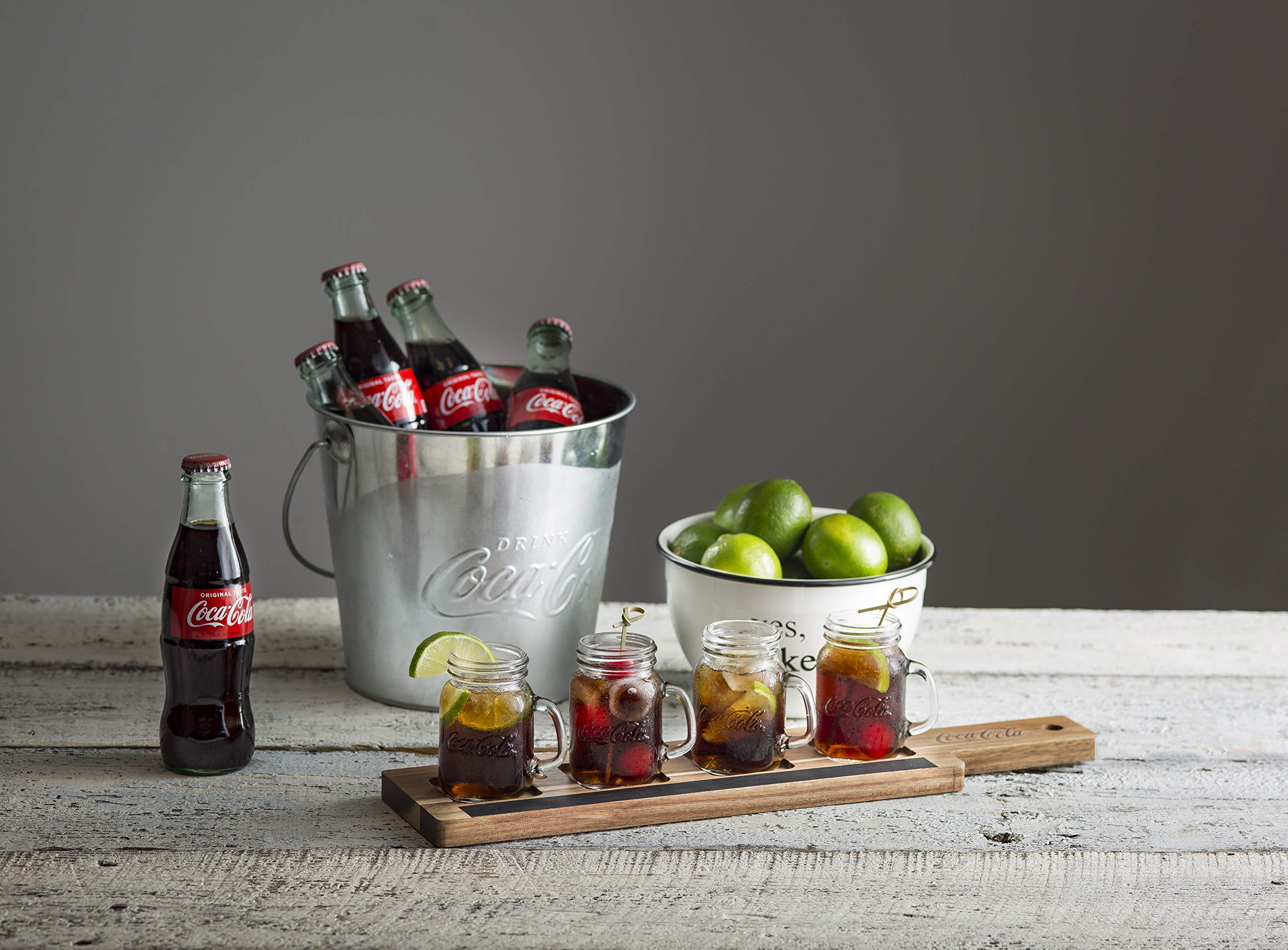 TableCraft's Coca-Cola Enamel Mixing Bowls, S: 7'' dia, M: 8.5'' dia, L: 1.25'' dia, White