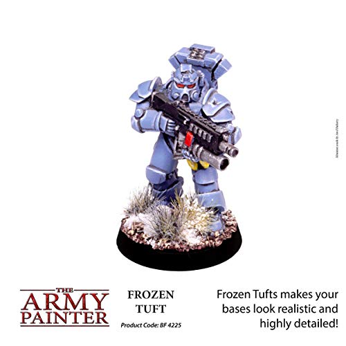 The Army Painter Tufts - Battlefield Tufts: Frozen Tuft, 77 Pcs, 3 Sizes -Terrain Model Kit for Miniature Bases & Model Grass Tufts -Diorama Supplies & Diorama Grass for Mini Basing & Gaming Scenery