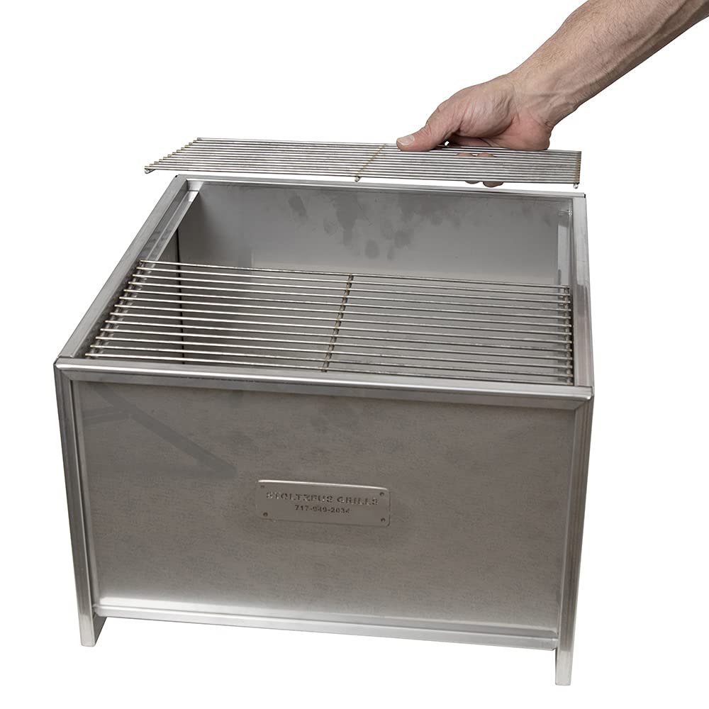 Portable, Go Anywhere, Charcoal Grill - Carrying bag Included - All Stainless Steel 17"x17"