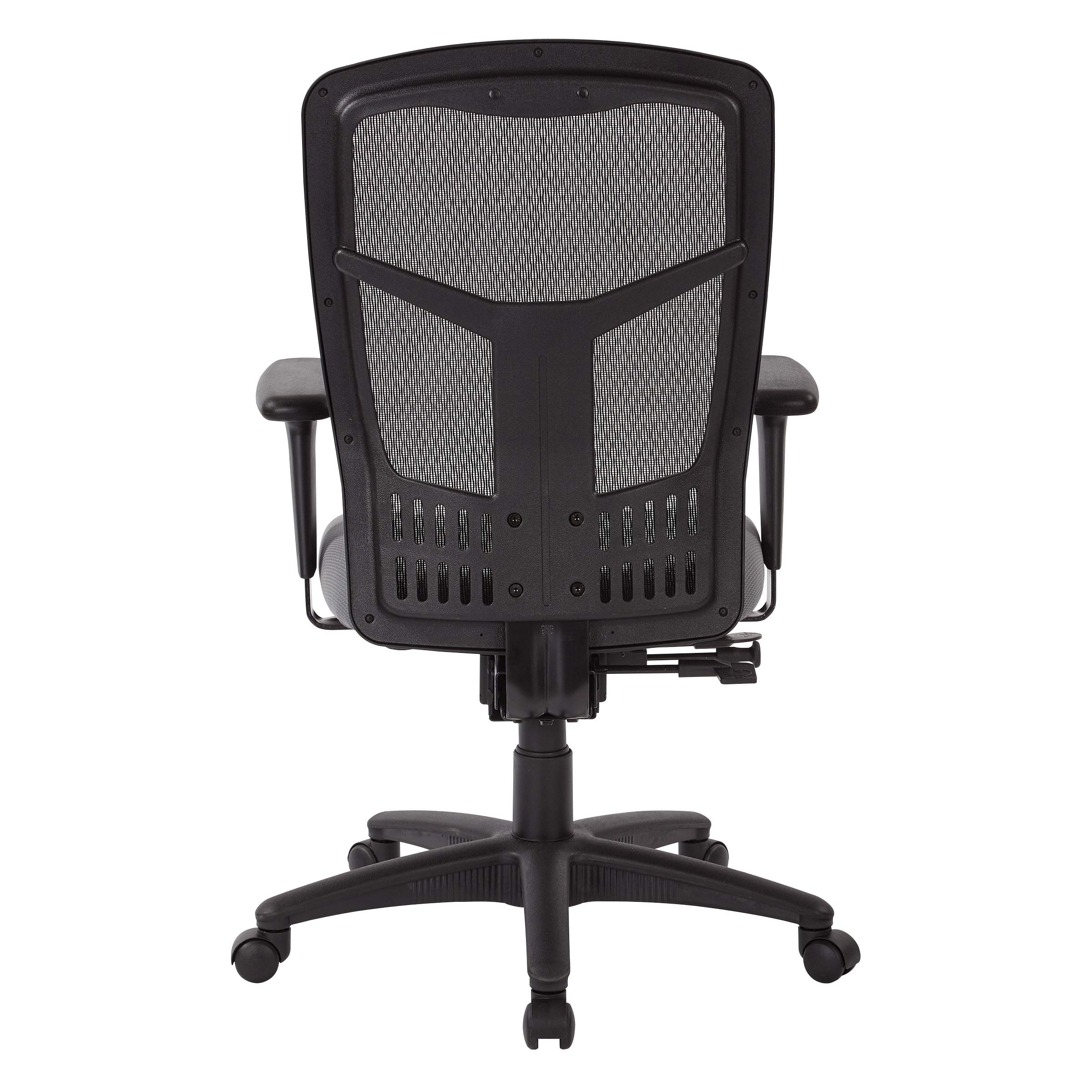 Office Star ProGrid High Back Manager's with Adjustable Seat Height, 2-to-1 Synchro Tilt Control and Seat Slider, Steel Gray Fabric
