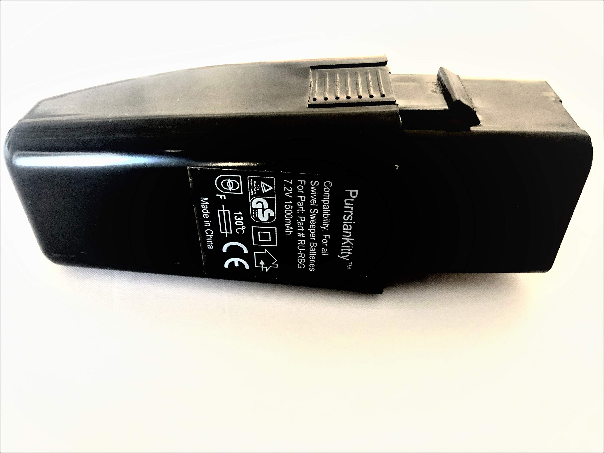 PurrsianKitty Battery Compatible with Swivel Sweeper G1 G2 G3 G6 G8 Max - Compatible with Part # RU-RBG - 7.2V 1500mAh Ni-MH Black
