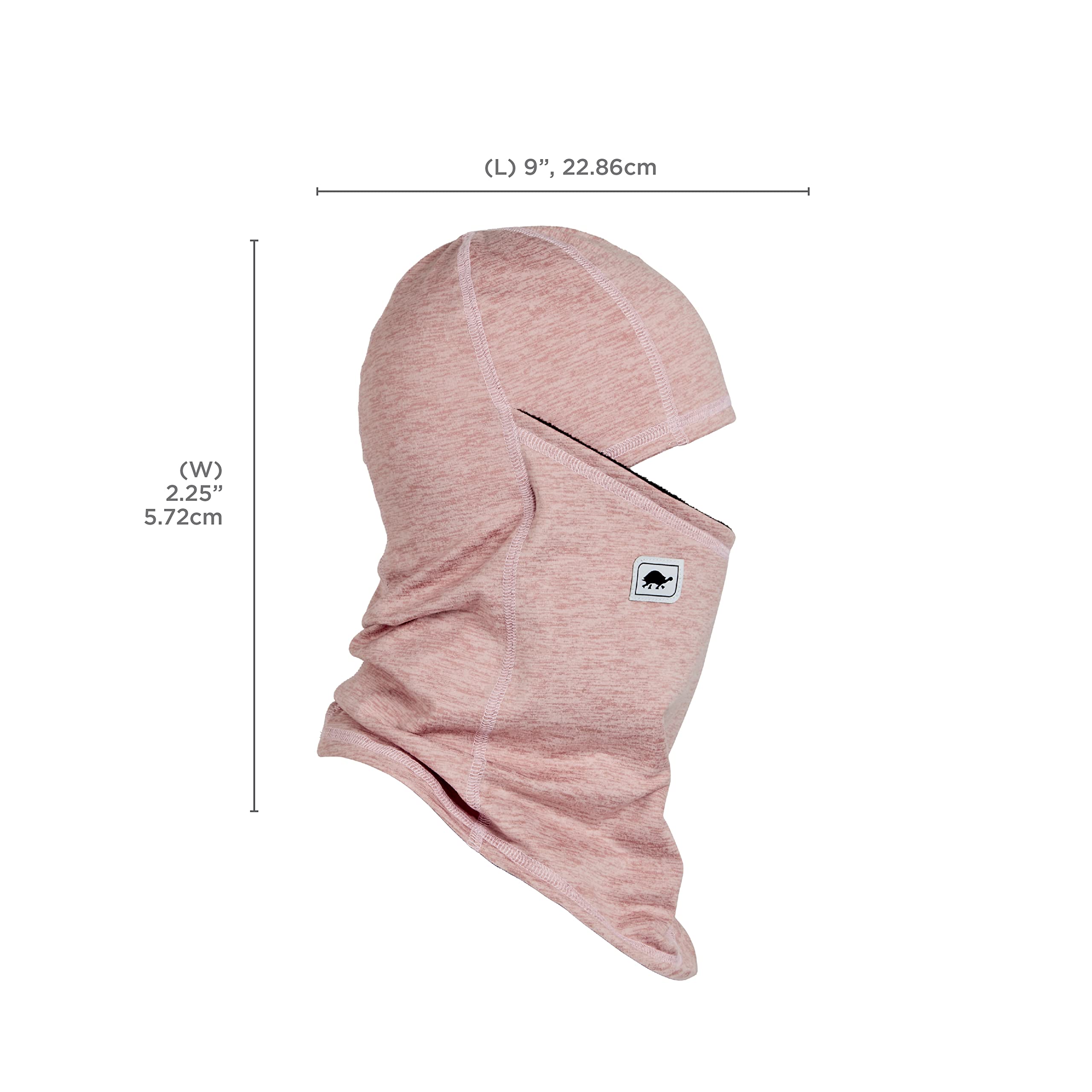 Turtle Fur Stria Quantum Balaclava Face Mask Hood Neck Warmer, Rosewood