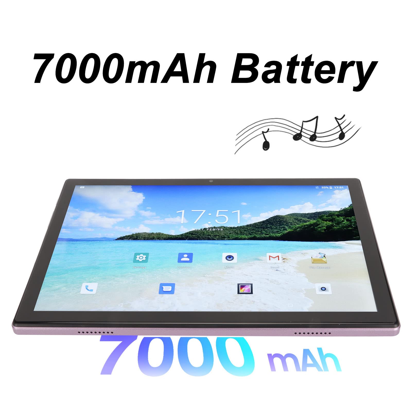 PUSOKEI 10.1 Inch Tablet, 4G Phone Tablet MT6755 Octa Core 8GB RAM 256GB ROM, 1960 x 1080 HD Touch Screen, Android Tablet with Dual Camera, WiFi, Bluetooth, 7000mah