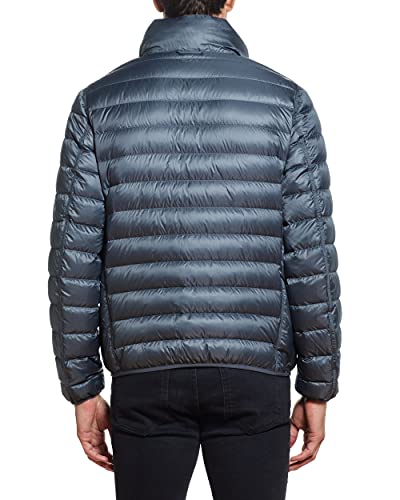 Tumi TumiPax Men's Recycled Reversible Packable Travel Puffer Jacket, Grey Camo, x-Large