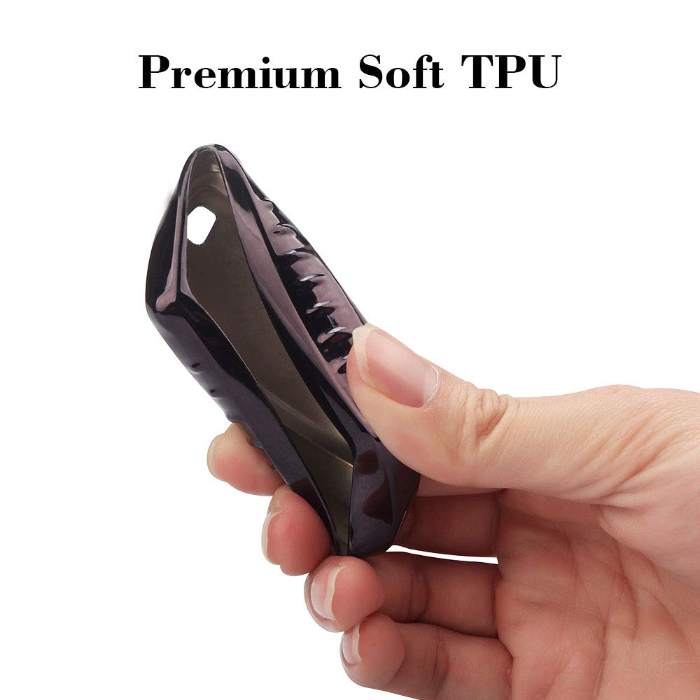 QBUC Key Fob Cover Protective Case, Soft TPU Anti-dust Protection Key Case Shell Keyless Remote Control Smart Car Key Protector for 1/2/3/4/5/6/7 Series and X3 X4 M2 M3 M4 M5 M6(Black)