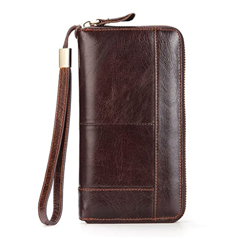 ZCMEB Men's Business Wallet Casual Clutch Men's Zipper Card Holder Pocket Wallet