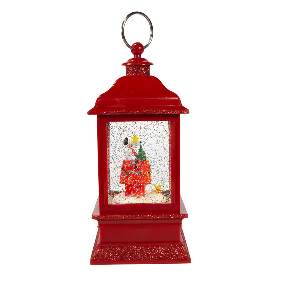 Peanuts Battery-Operated Lit Musical Lantern Water Globes, 9-Inch, Multicolored