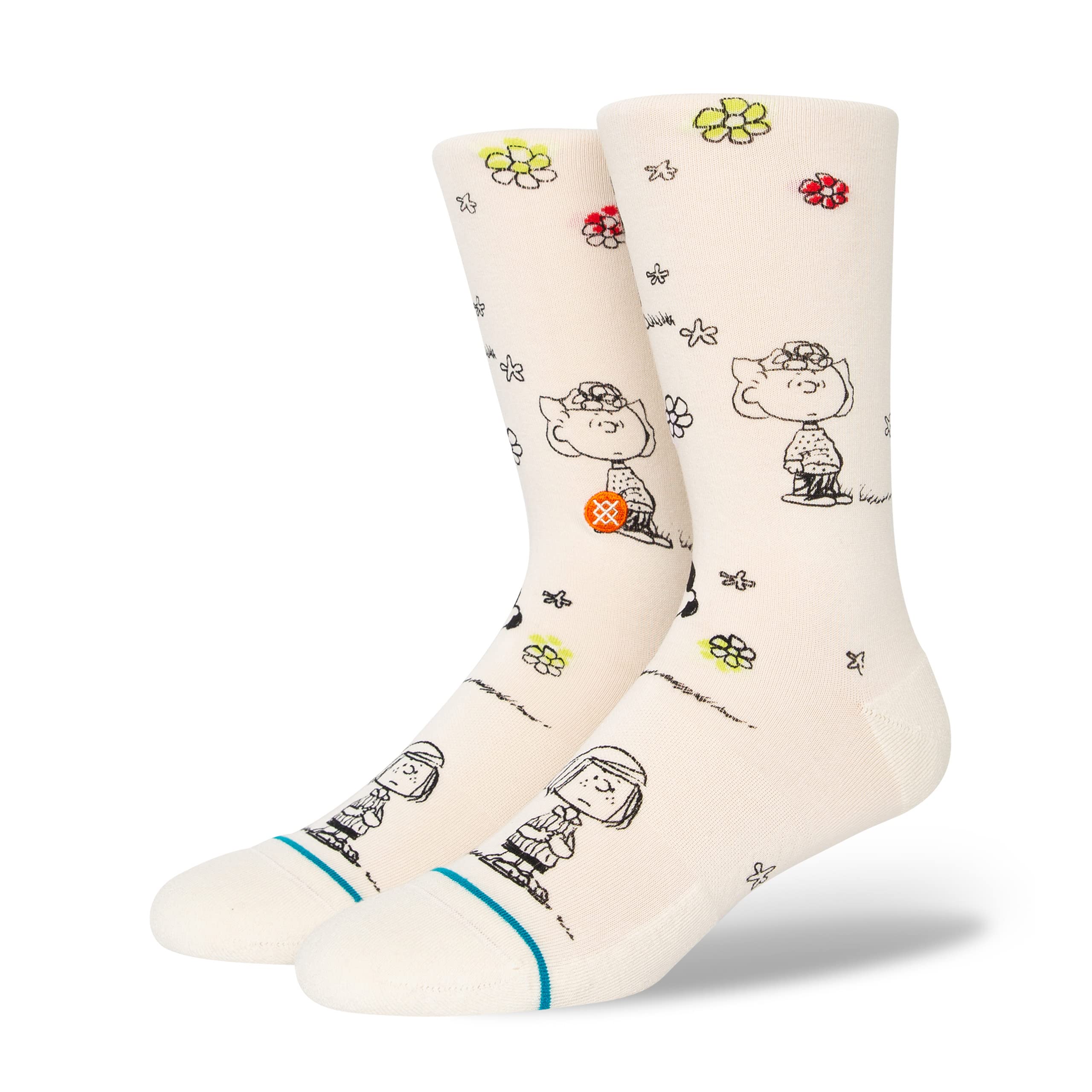 Stance Girl Power Crew Socks (Medium, Offwhite)