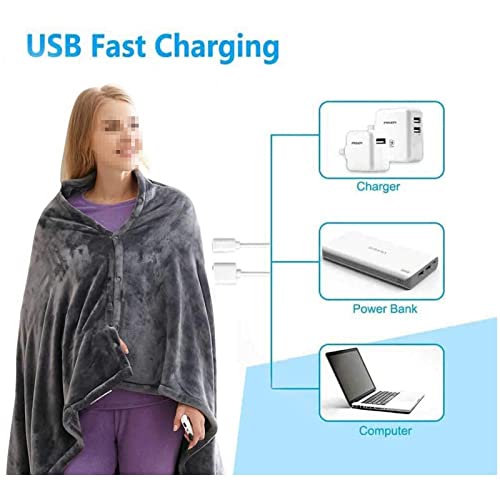 Sywlwxkq Electric Blanket Throw, Safe and Low Radiation,Heats Up Quickly Heating Blanket, The Whole Can Be Washed Electric Lap Blanket
