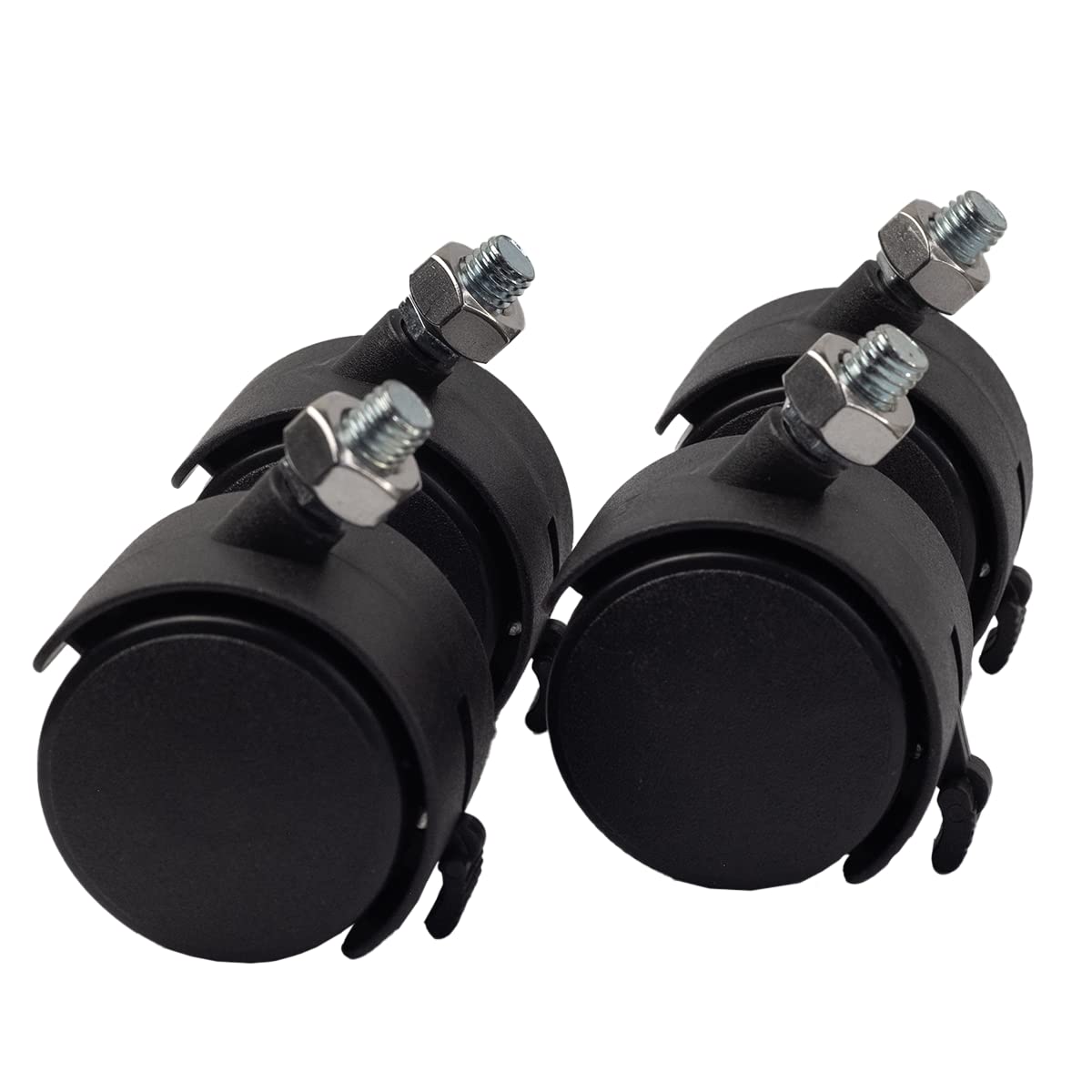 Office Chair Wheels - Set of 4 Replacement 1 3/4" Casters with Locking Brake Safe for All Floors