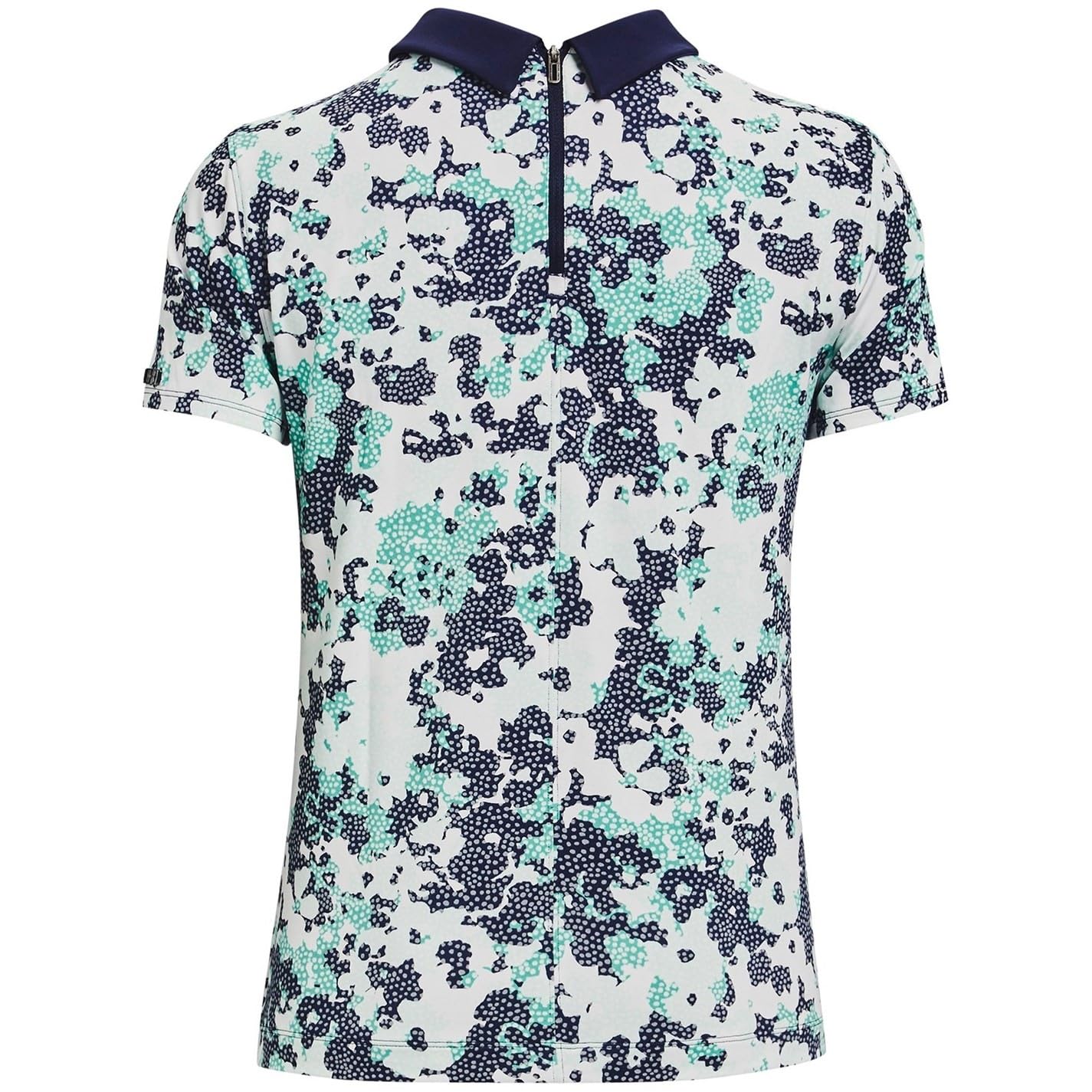 Under Armour Women's Zinger Rise Short-Sleeve Golf Polo, Midnight Navy (410)/Metallic Silver, Small
