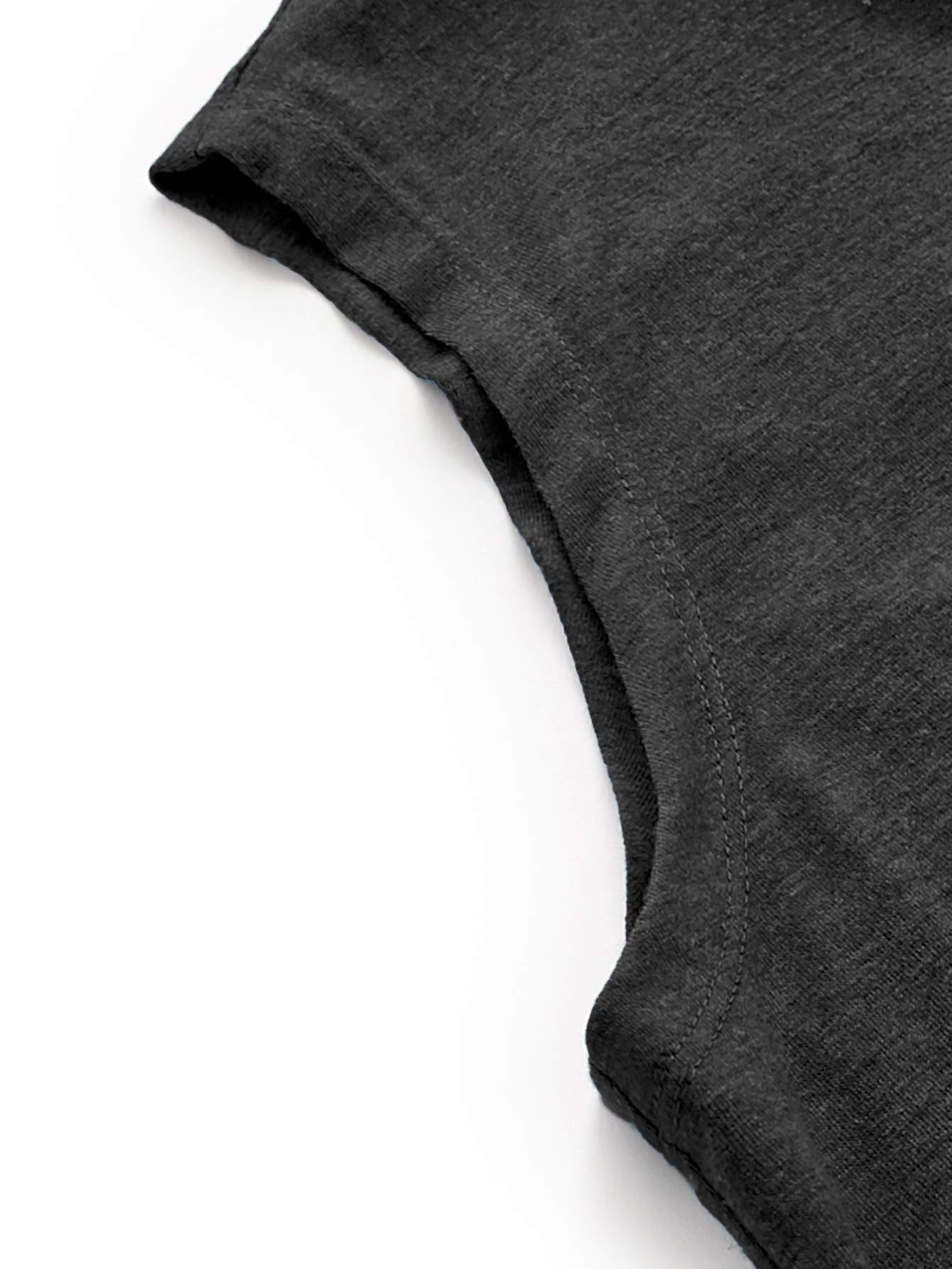 SweatyRocks Women's Summer Sleeveless Hooded Tank Top T-Shirt for Athletic Exercise Relaxed Breathable Black M