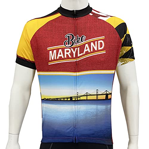 Peak 1 Sports Maryland Men's Cycling Jersey L - Men's Red