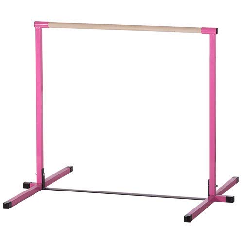 Nimble Sports Pink Non-Adjustable Gymnastics Bar - 4 Feet High Kip Bar for Home