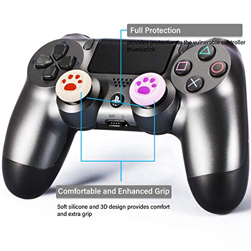 PlayRealm NO Falling Off Thumbstick Extender & Silicone Grip Cover 2 Sets for Xbox Controller (MZHZ)