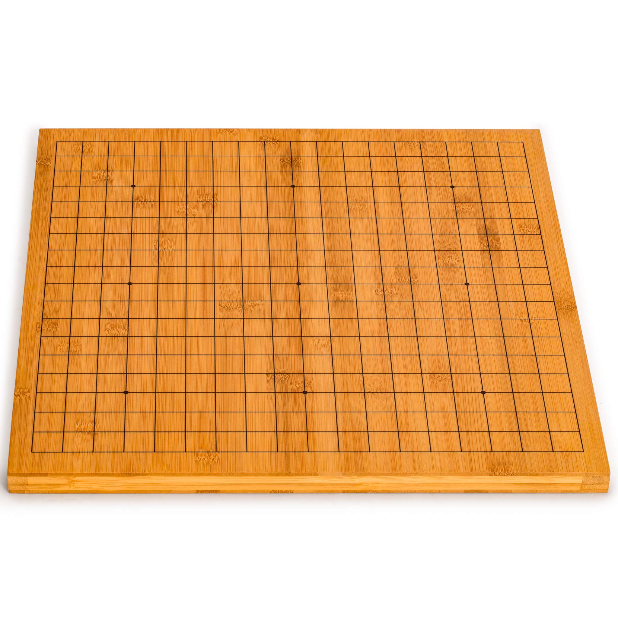 Yellow Mountain Imports Bamboo 0.8-Inch (2-Centimeter) Reversible 19x19 / 13x13 Go Game Board (Goban)