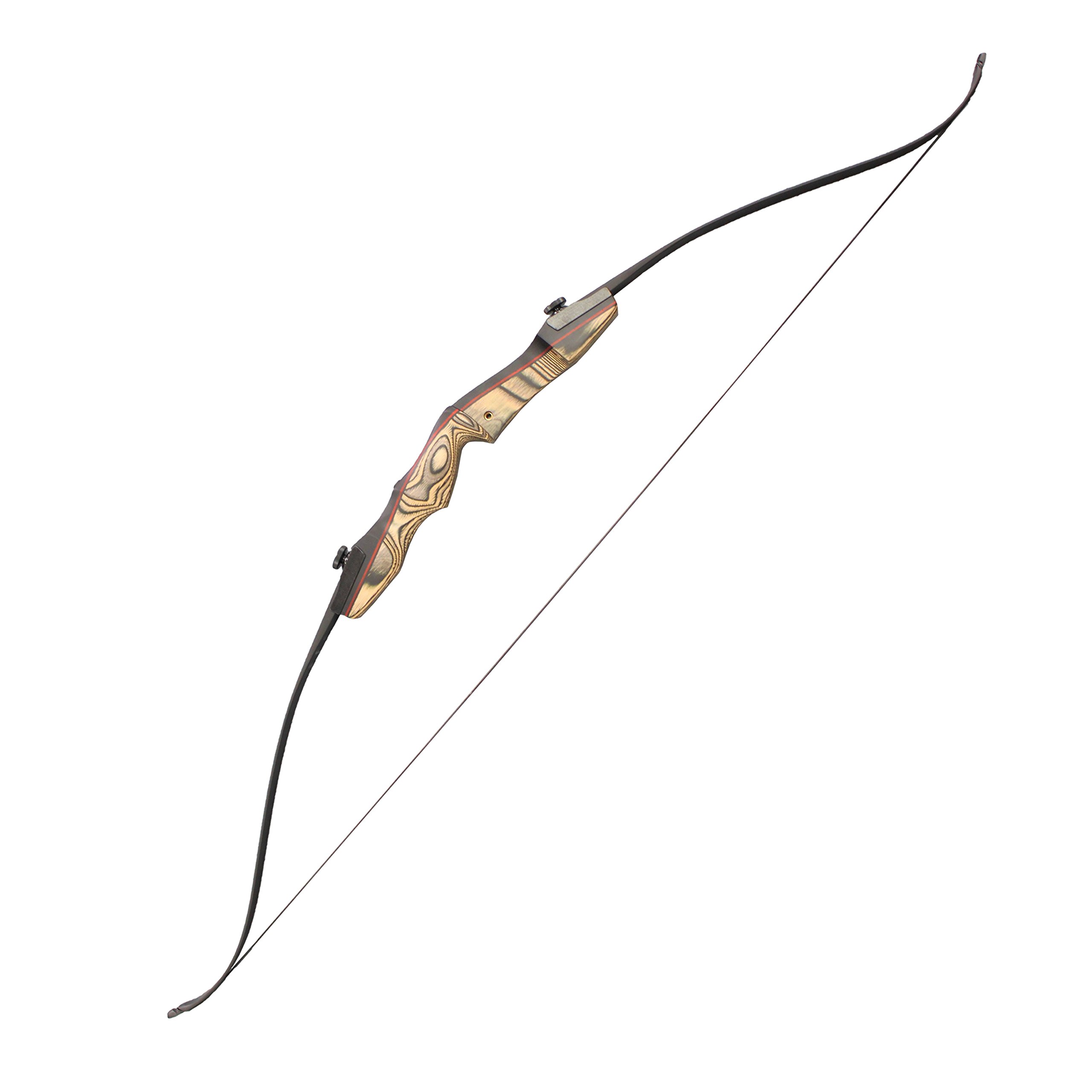 SAS Premier Take Down Recurve Bow Package Kit with Case, 12 x Feather Carbon Arrows, Armguard, Stringer, Arrow Rest and Paper Target