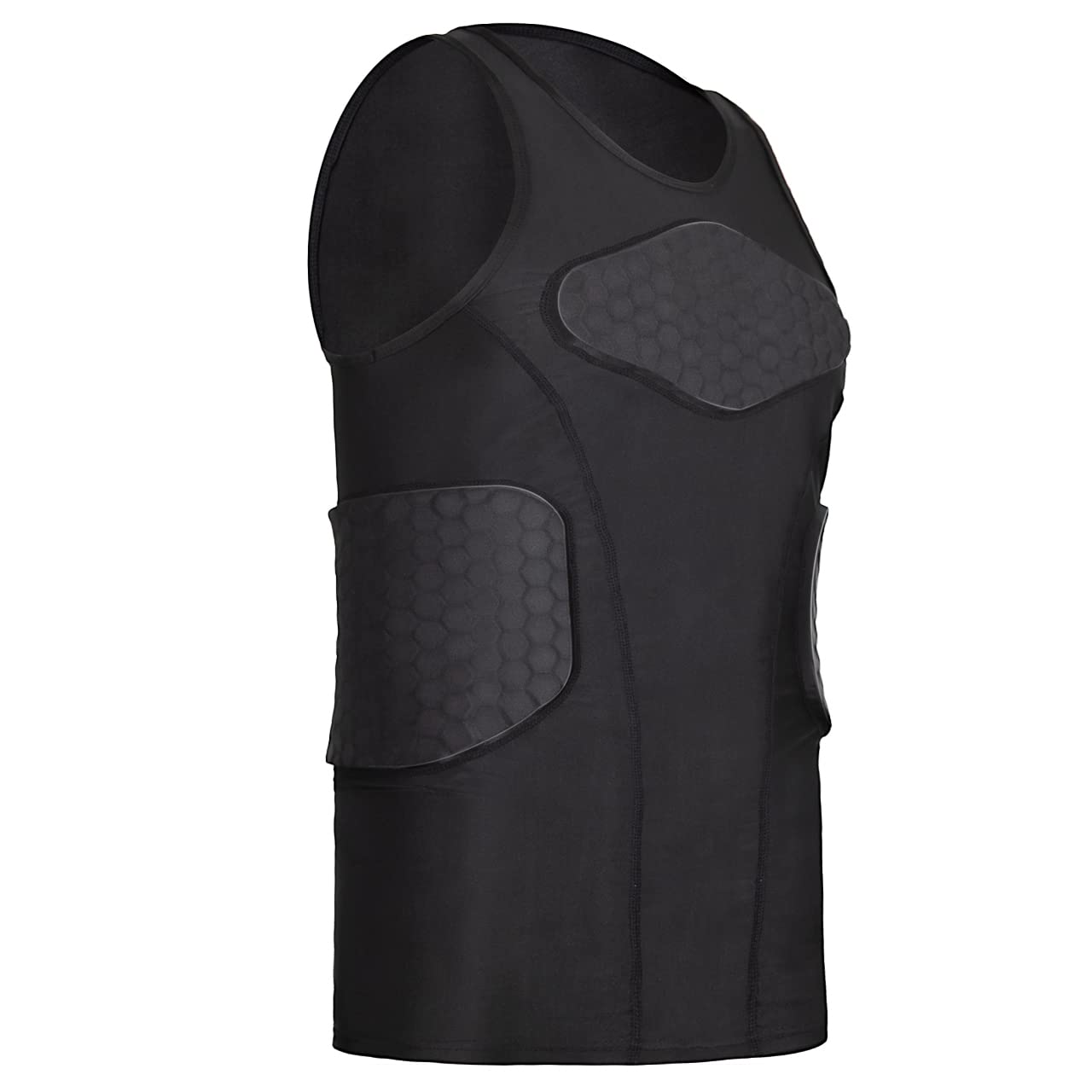 TUOYR Padded Compression Shirt Chest Protector Undershirt for Football Soccer Paintball Shirt