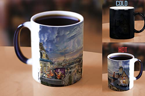 Morphing Mugs Disney – The Aristocats – Love Under the Moon – Thomas Kinkade Studios - One 11 oz Color Changing Ceramic Mug – Image Revealed When HOT Liquid Is Added!