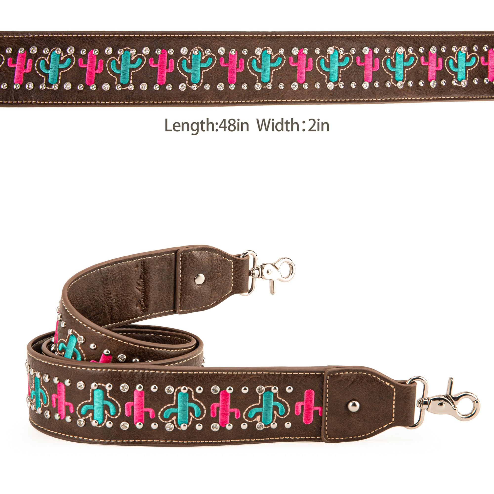 Montana West Western Purse Straps Crossbody Handbag Replacement Leather Strap on Purse Wide Straps PST-1016BK