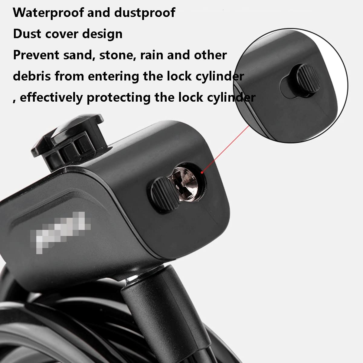 UFFD Bike Lock 3.6 Feet Coiling Bike Cable Lock with Keys Bicycle Chain Lock with Mounting Bracket (Color : Black, Size : 110cmx13mm)