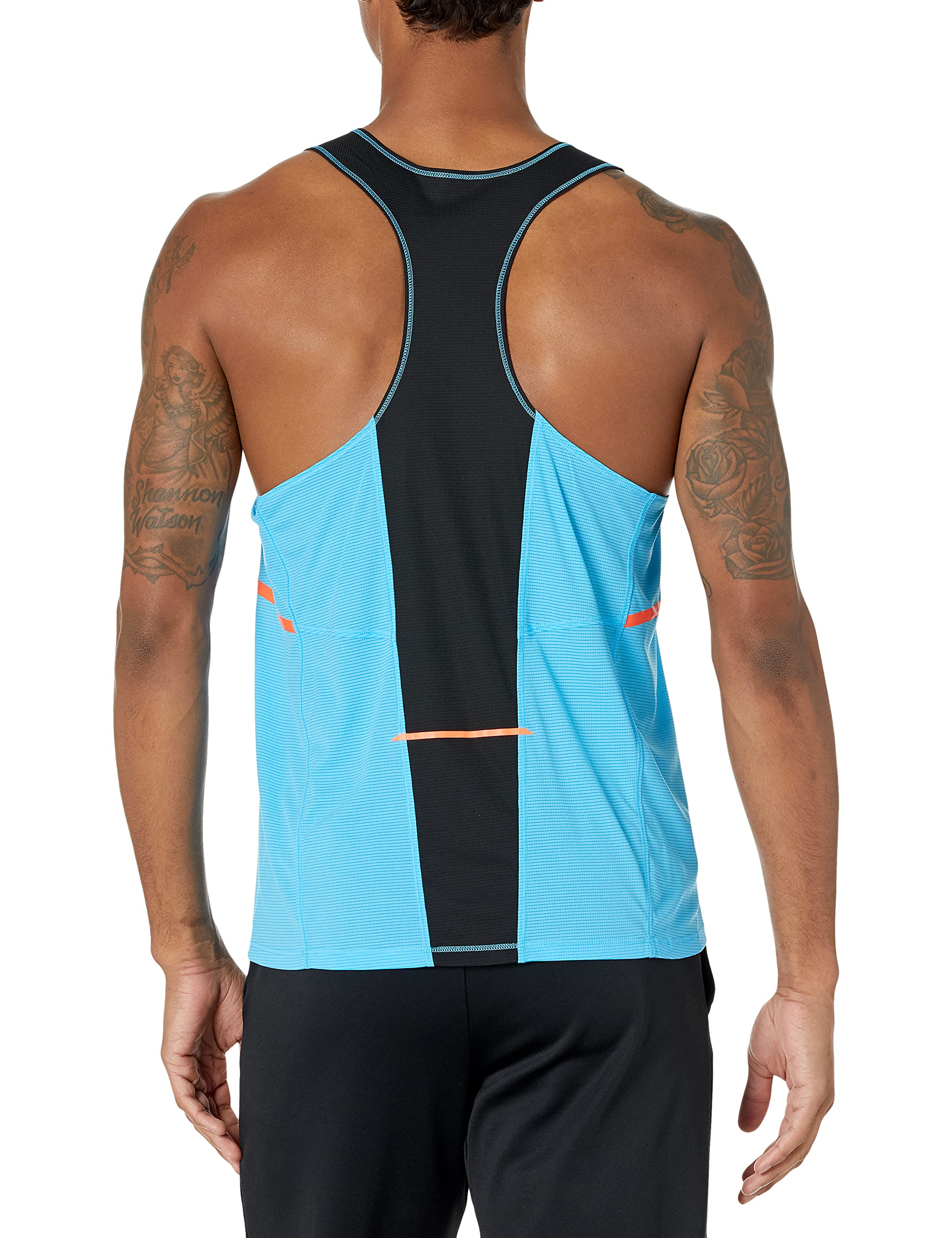 Reebok Boston Running Singlet, Bright Cyan, Medium