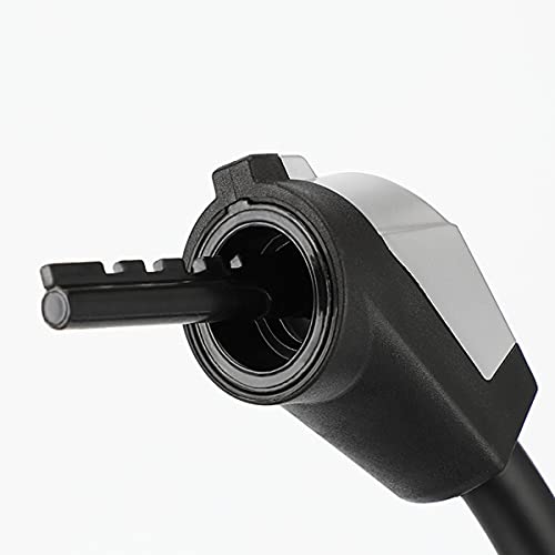 UFFD Keyless Bicycle Cable Lock Security Resettable Combination Bike Cable Steel Lock Led Night Light5-Digital Codes 120cm-150cm Long 12mm Diameter Black (Size : B)