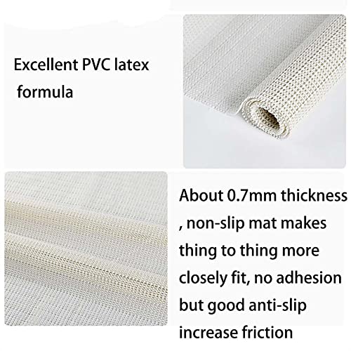 Shelf Liner Drawer Liner Non-Slip Mat Shelves Liners Grid Pattern PVC Grip Liner Anti-Slip Mat for Kitchen Cabinets Dresser Refrigerator(40x60cm)