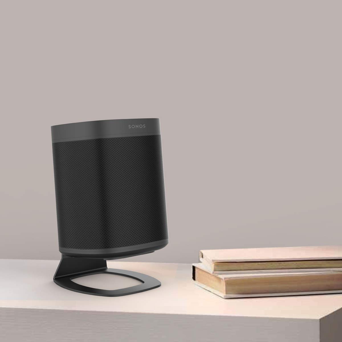 Monzlteck Desktop Stand for Sonos One,One SL, Compatible with Play1,Speaker Mount,Solid Metal (Black)