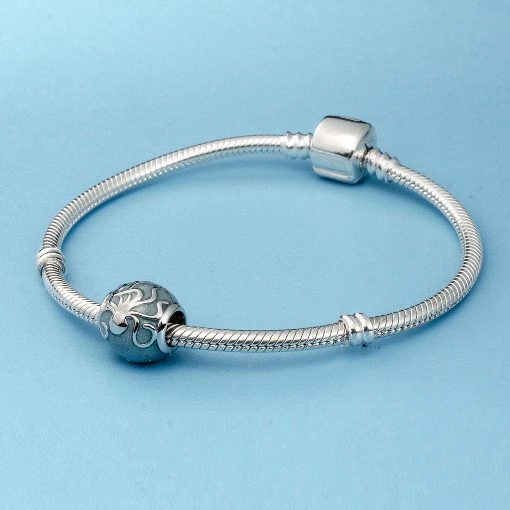 Sea Turtle Charms Ocean Animal Charm 925 Sterling Silver Octopus Dolphin Starfish Beads Hawaii Summer Tropical Marine Life Charm for Women Gift (Octopus Beads)
