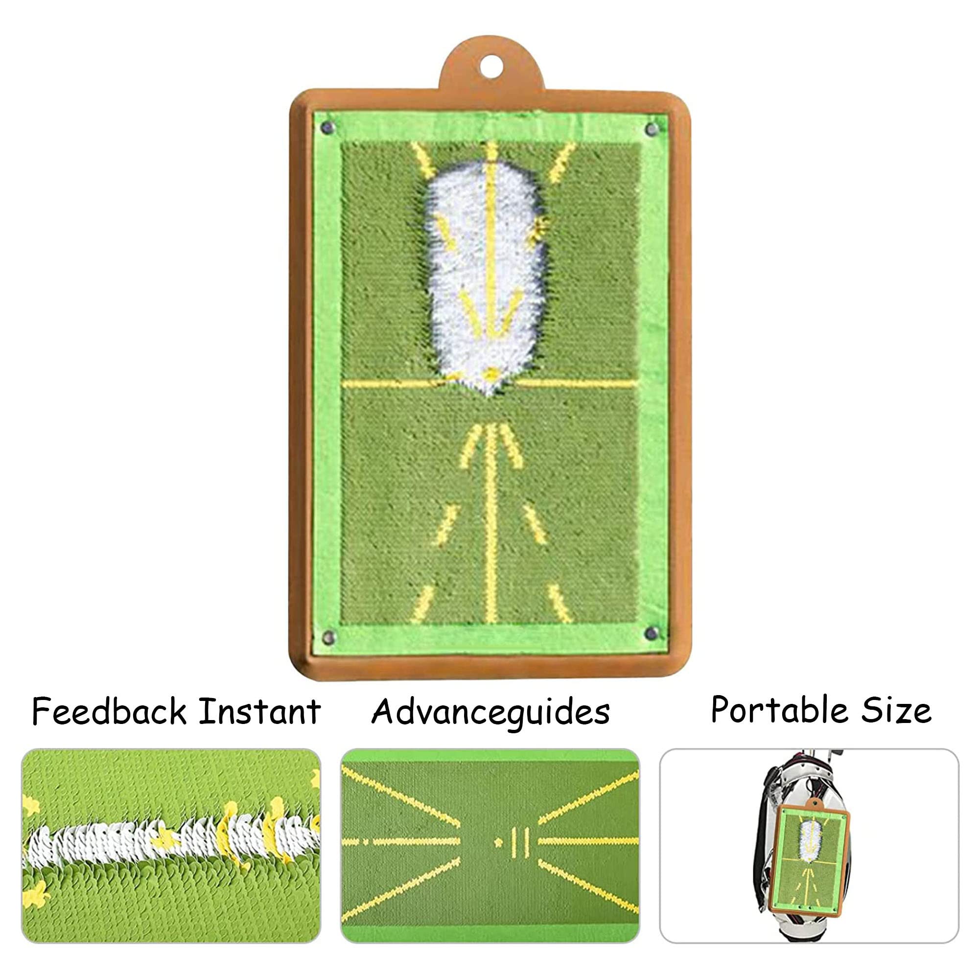 Sunwhat Golf Training Mat for Swing Detection Batting, Swing Path and Correct Hitting Posture Golf Practice Mat for Indoor/Outdoor, Golf Training Aid Equipment