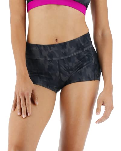 TYR Women's Durafast Elite Casey Swim Boyshort, Black Camo, 10